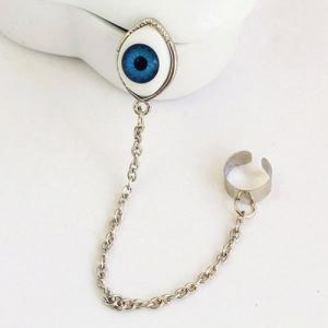 [gh10036] Silver/gold Tone Chain Eye Clip On Stud Earring on Luulla