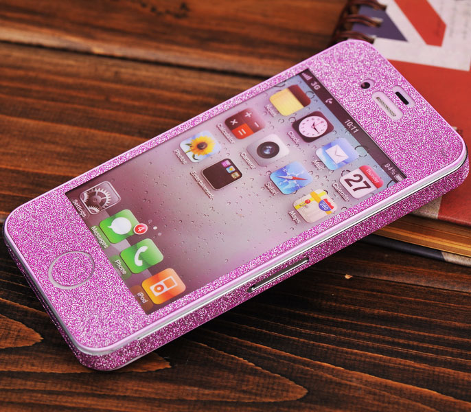 Pink Shiny Rhinestone Fashion Sticker For Iphone 4s on Luulla