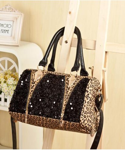 Cool Leopard Shiny Sparking Handbag Shoulder Bag on Luulla