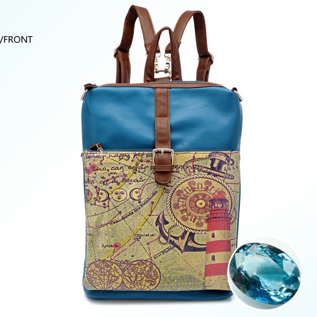 Cute Anchor Blue Backpack on Luulla