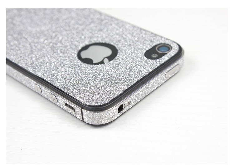 Silver Shiny Rhinestone Full Body Cover Skin Sticker Shield For Iphone ...