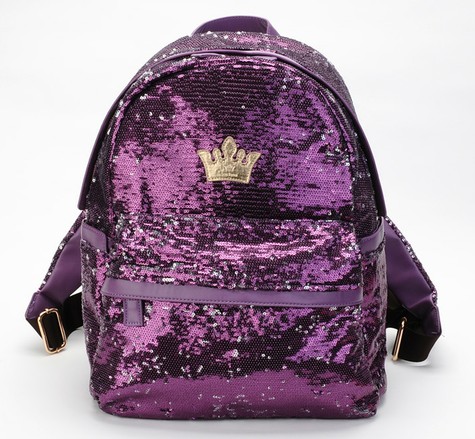 Fashion Shiny Purple Sparking Unique Backpack Bag on Luulla