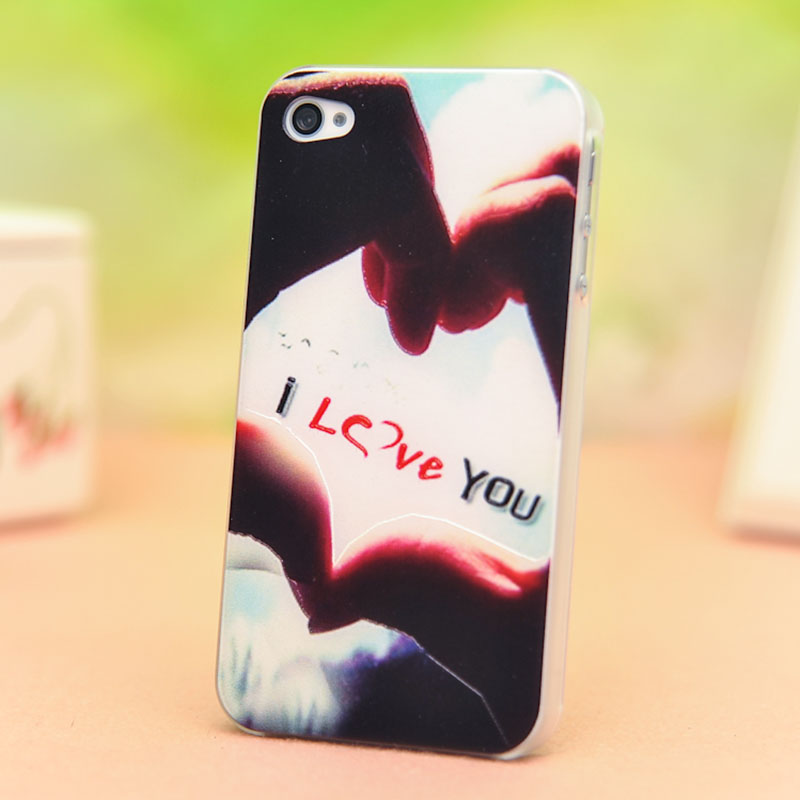 Love Heart Sparking Hard Cover Case For Iphone 4/4s on Luulla